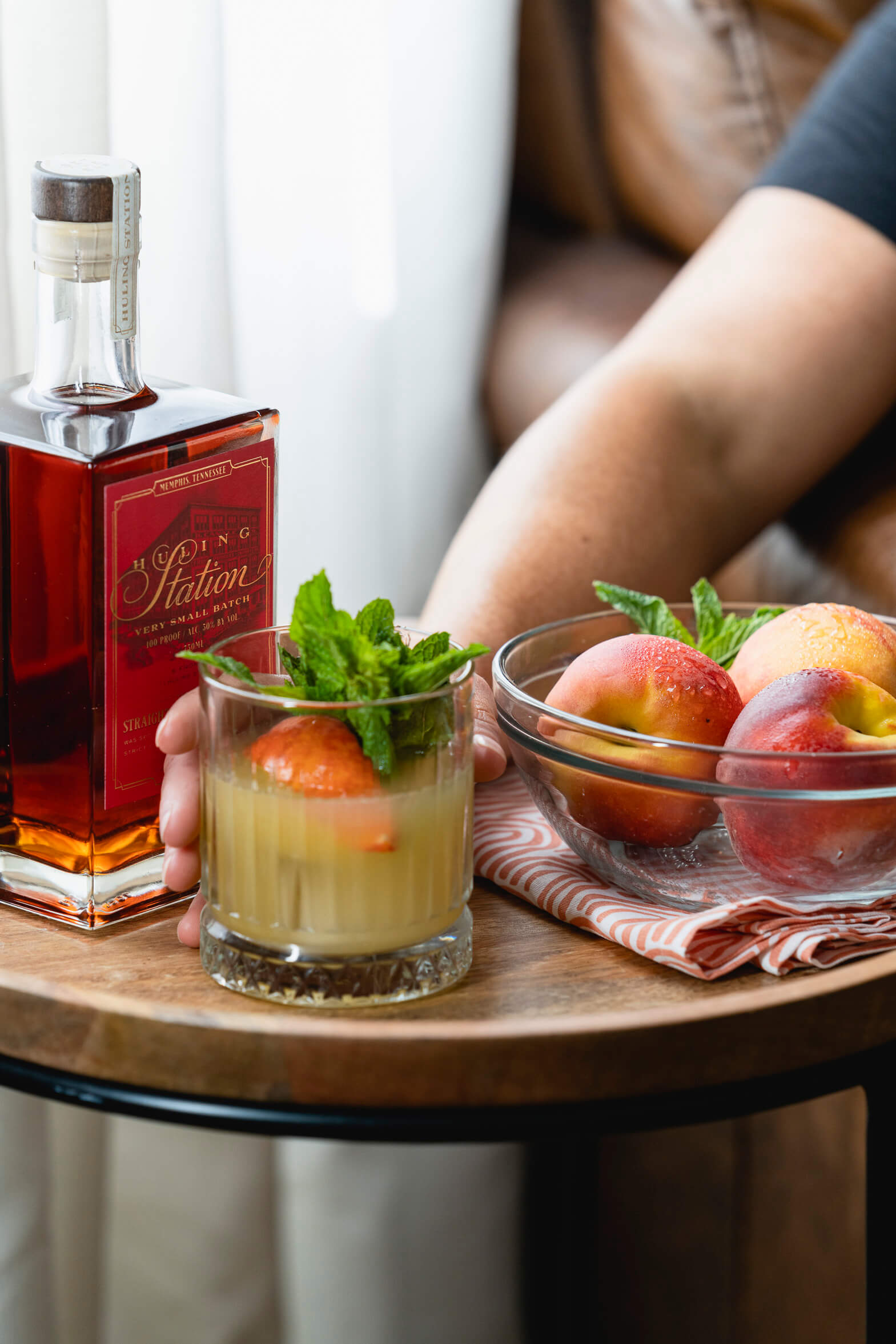 Peach Whiskey Smash - Old Dominick Distillery